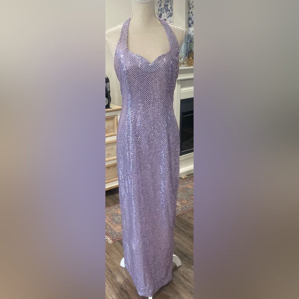 Purple Sequin Dress Y2k 90s Prom - Gem